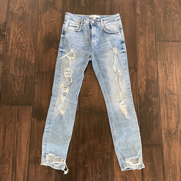 Zara | Jeans | Zara Ripped Jeans | Poshmark